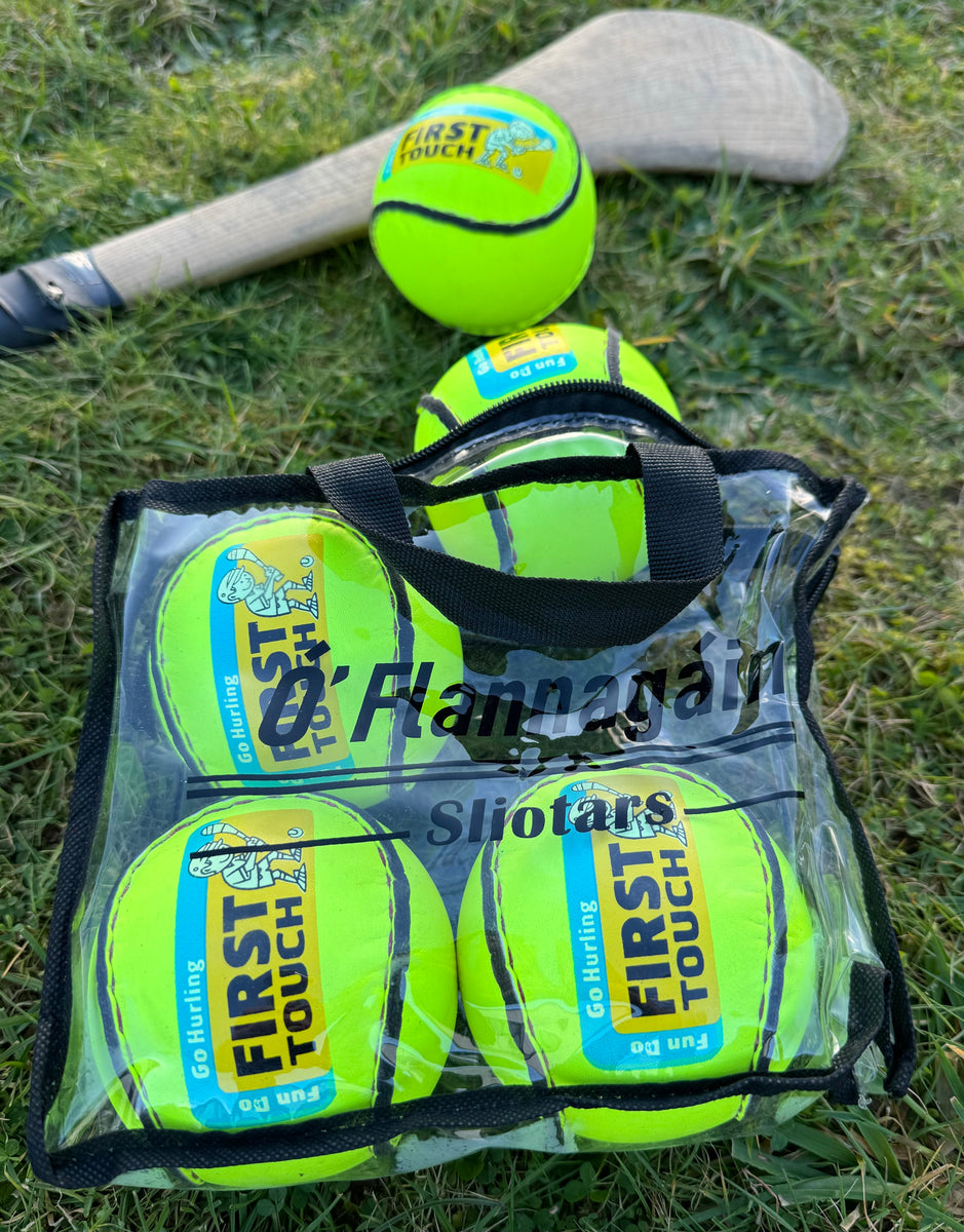 Luminous Yellow First Touch Sliotar – Ó’ Flannagáin Sliotars